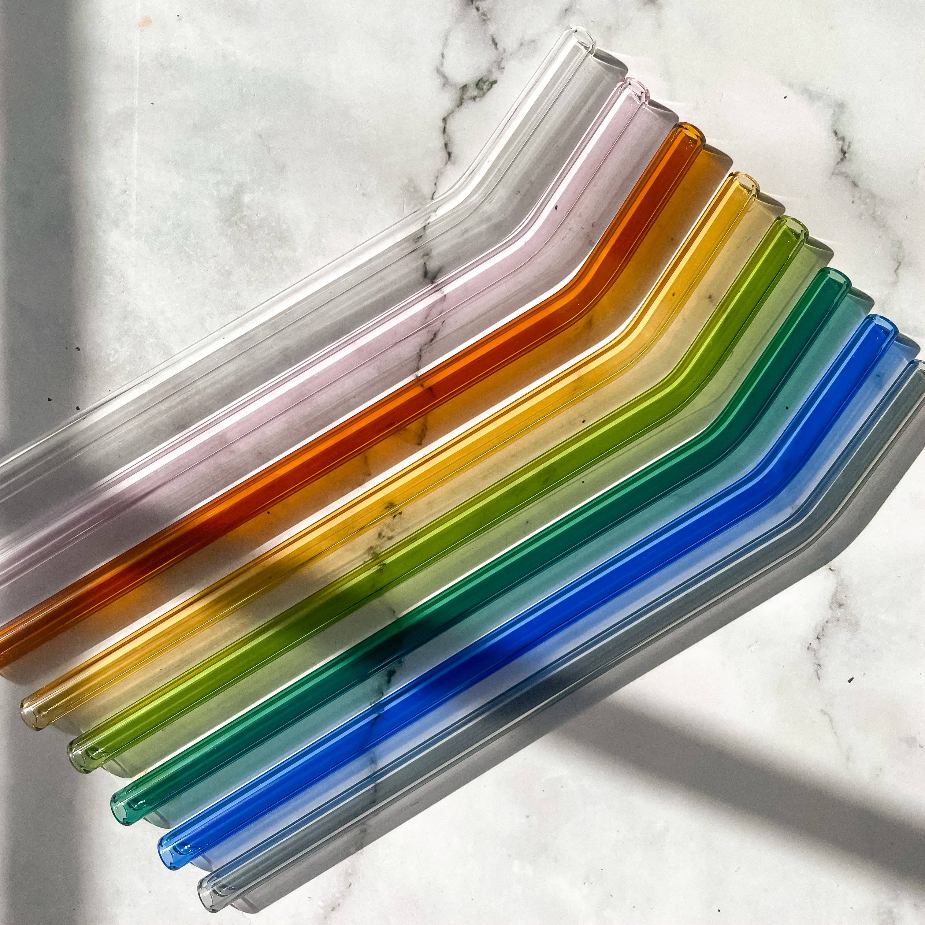 Bent Glass Straw – cloud 9 clay