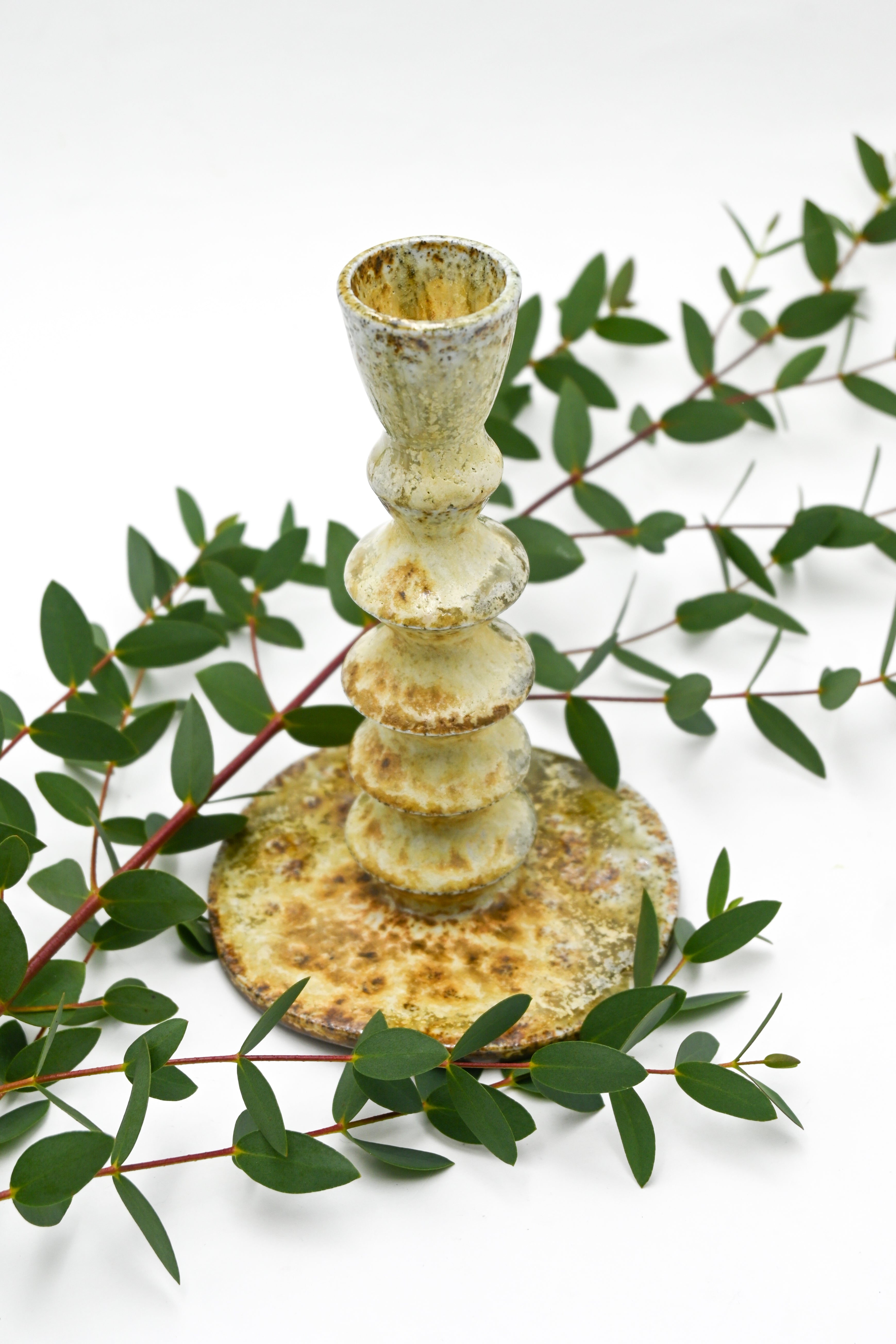 Wood Fired Candlestick 022 – cloud 9 clay